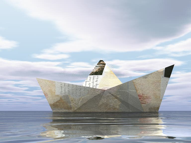 Child Paper Boat Floating Stock Illustrations – 76 Child Paper Boat ...