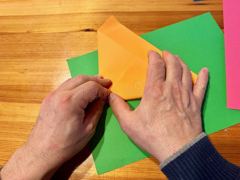 Paper Boat, Arigami Boat Made by Hand from Colored Paper Stock ...