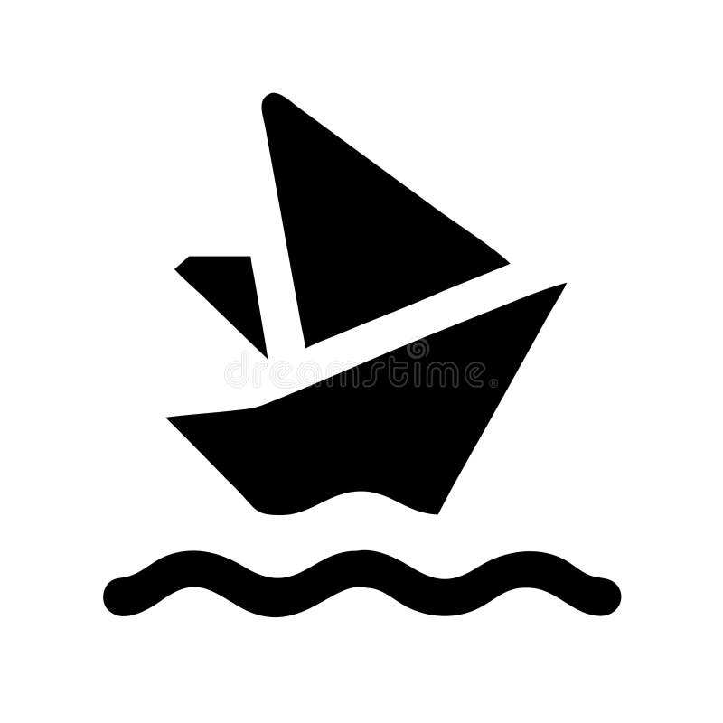 Paper Boat and Comet Crash Silhouette Vector and Unique Water Art Stock ...