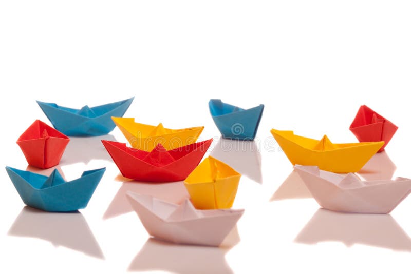 Paper boats stock image. Image of action, white, paper - 13916383