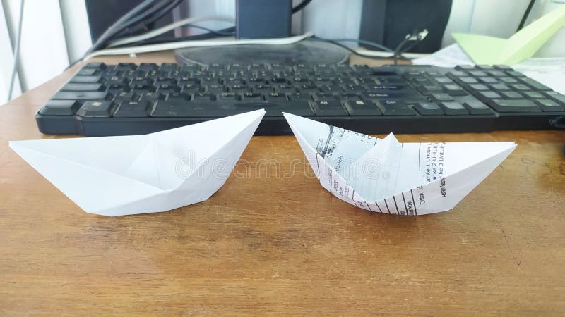 2 paper boats editorial stock image. Image of chair - 262075959