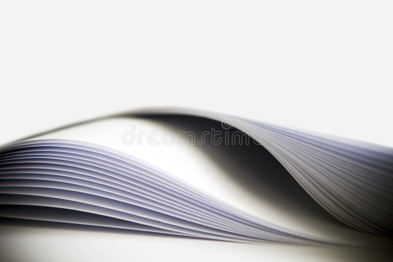 Arched Book Pages Viewed Up Close. Stock Photo - Image of lined ...