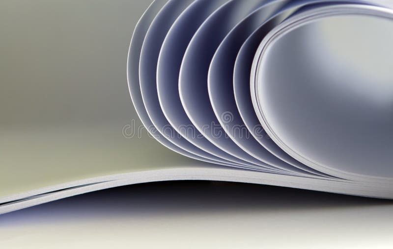 Arched Book Pages Viewed Up Close. Stock Photo - Image of lined ...