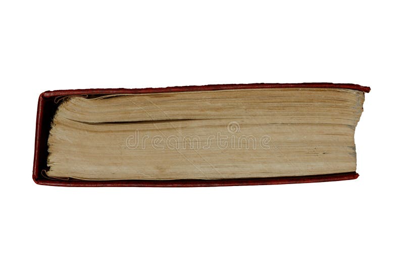 Book Side View. Isolated on a White Background Stock Image - Image of ...