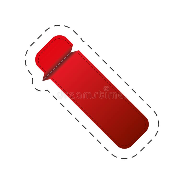 Paper Bookmarks Ribbon Element Image Stock Illustration - Illustration ...