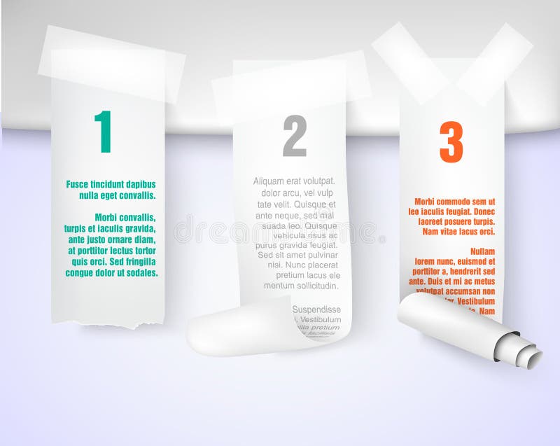 Paper Bookmarks for Text Pieces Stock Vector - Illustration of office ...