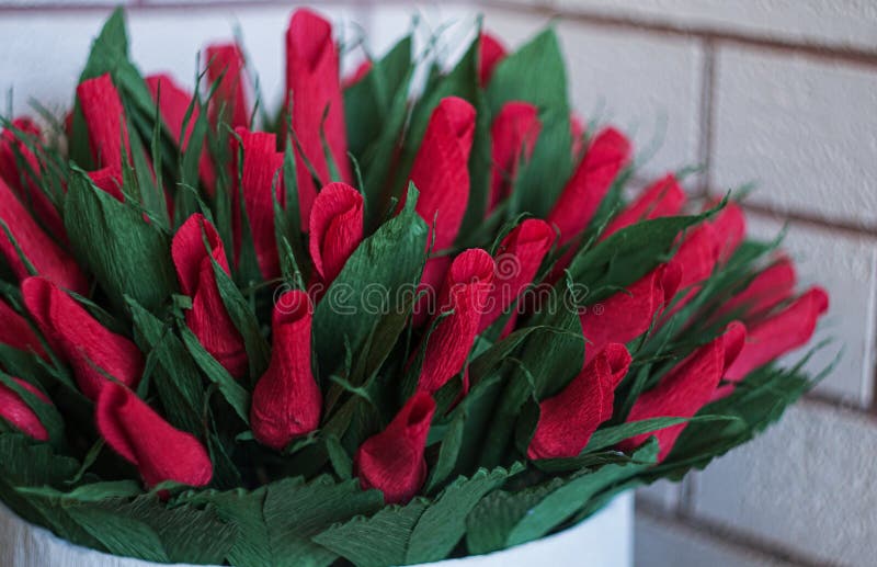 Paper bouquet stock photo. Image of bouquet, romantic - 298133298