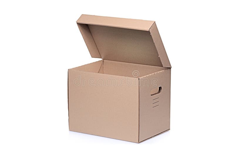 Open Cardboard Box Top View Stock Photo - Image of packet, office: 60810186