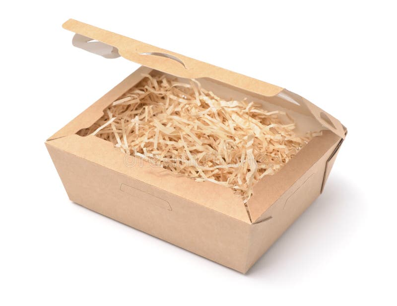 Paper Box Full of Shredded Paper Filler Stock Image - Image of fragile ...