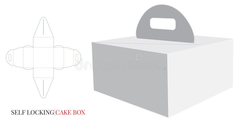 Paper Box with Handle Template, Vector with Die Cut / Laser Cut Layers ...