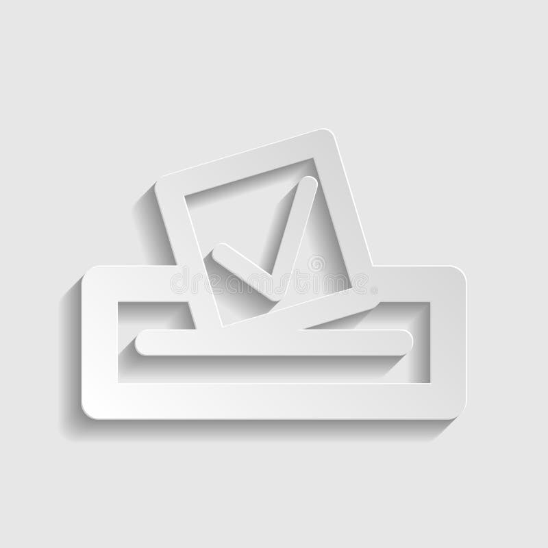 Paper in a Box Icon. Paper Style Icon. Illustration Stock Illustration ...