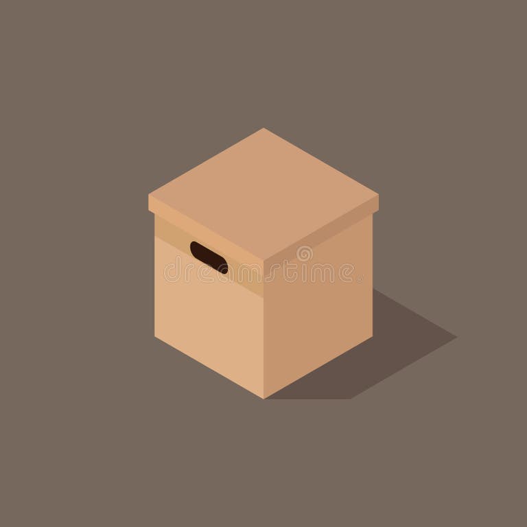 Paper box isometric view stock vector. Illustration of merchandise ...