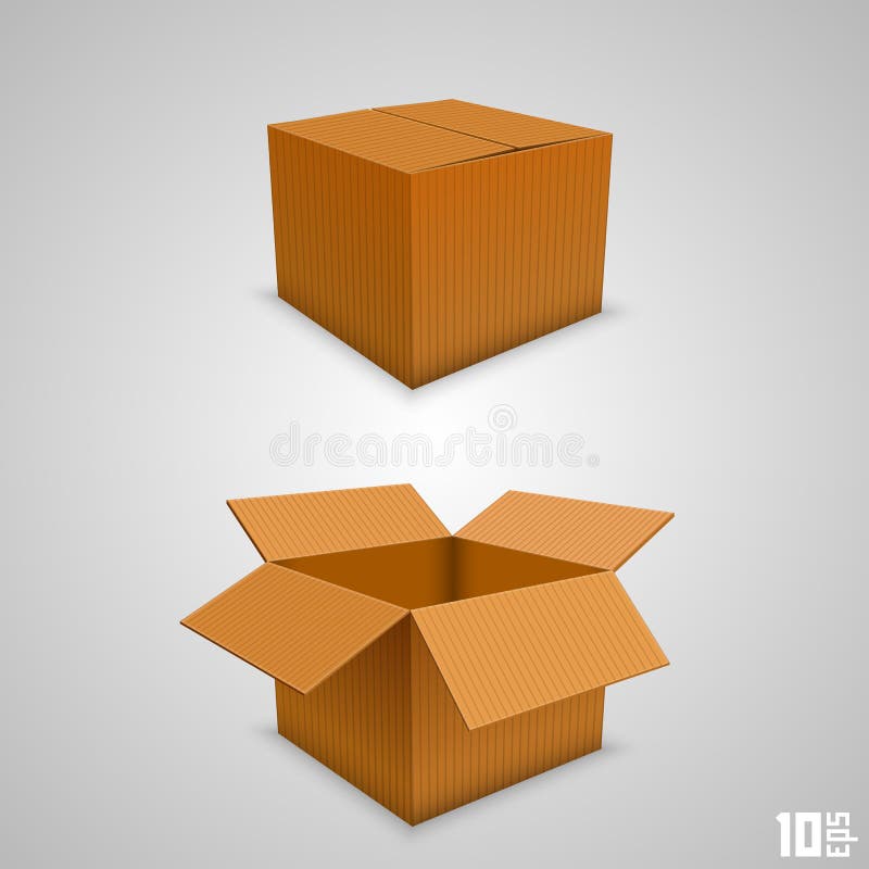 Paper box open and closed stock vector. Illustration of closed - 50127591