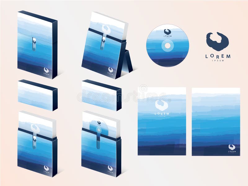 Paper Box Package with Full Design Stock Vector - Illustration of eps10 ...