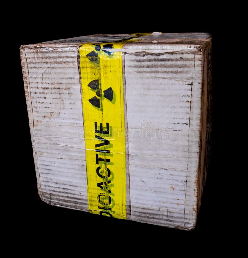 Radioactive Material Warning Sign at the Package Stock Photo - Image of ...