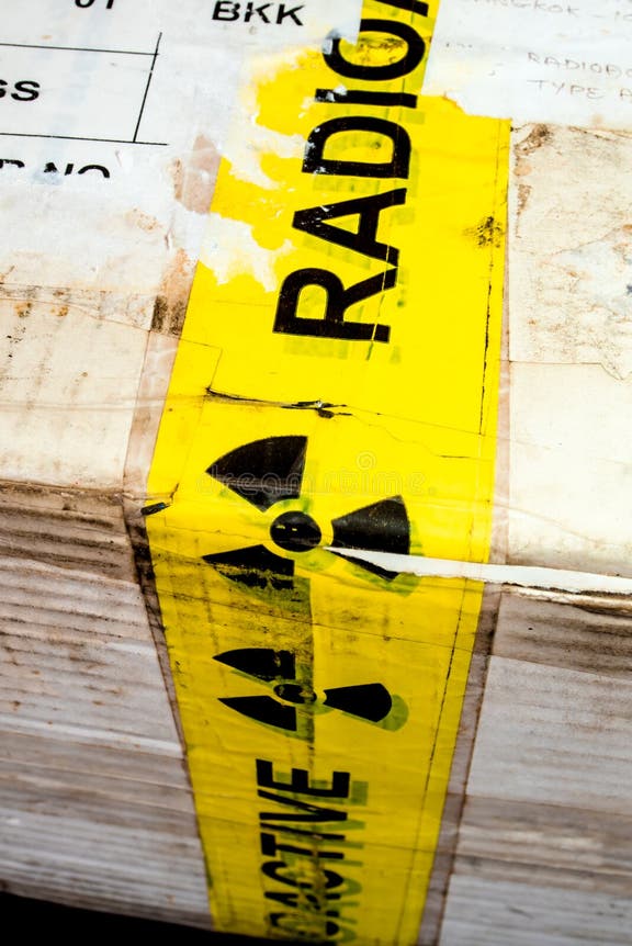 Paper Box Package of Small Radioactive Material Stock Photo - Image of ...
