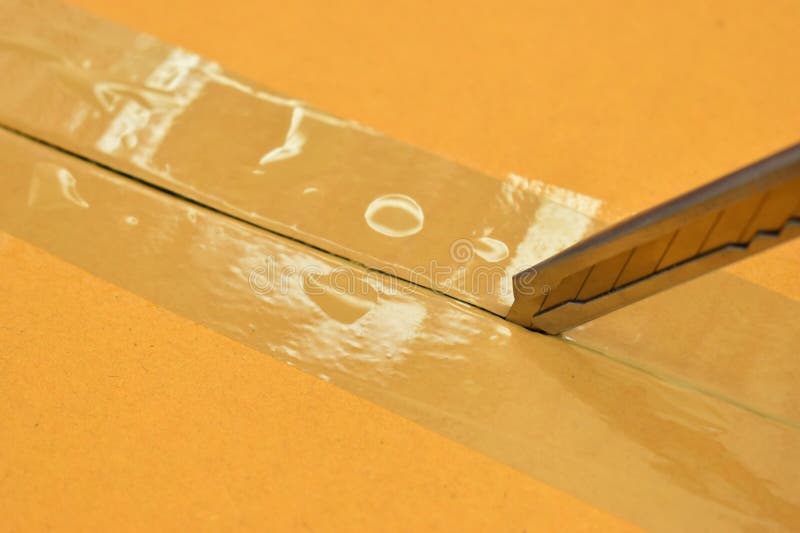 Paper Box with Sharp Knife, Packaging Industry Stock Image - Image of ...