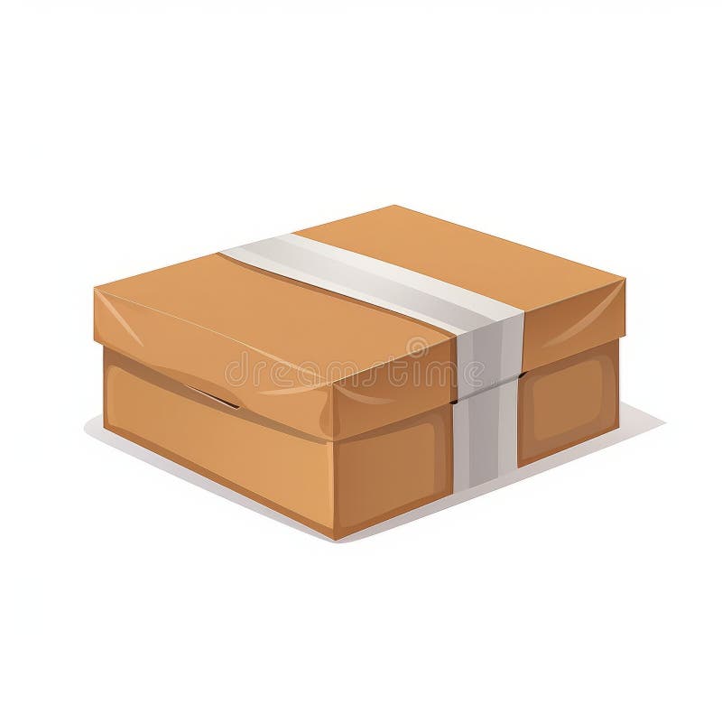 Paper Box Vector Illustration. Cartoon Isolated Blank Closed Cardboard ...