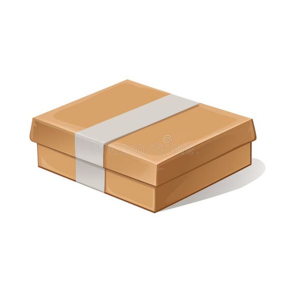 Paper Box Vector Illustration. Cartoon Isolated Blank Closed Cardboard ...