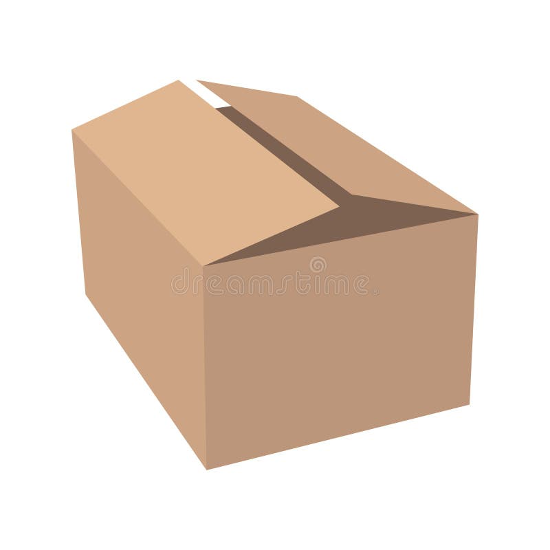 Paper Box Vector Illustration Flat Style Front Stock Vector ...