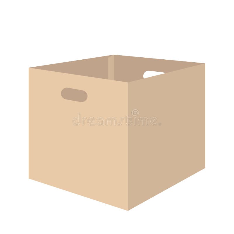 Paper Box Vector Illustration Flat Style Front Stock Vector ...
