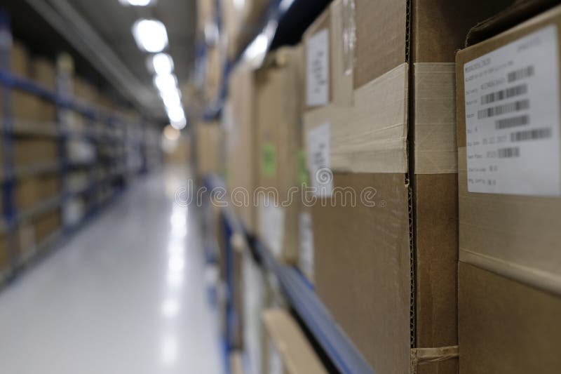 Inside a Storage Room in a Logistics and Distribution Warehouse Stock ...