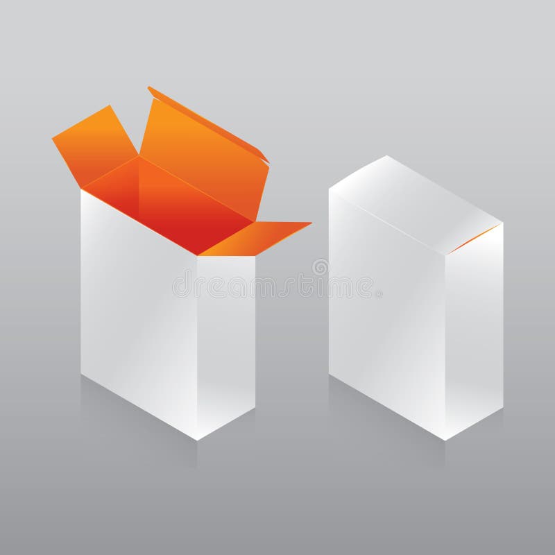 Paper Boxes. Vector Illustration Decorative Design Stock Illustration ...