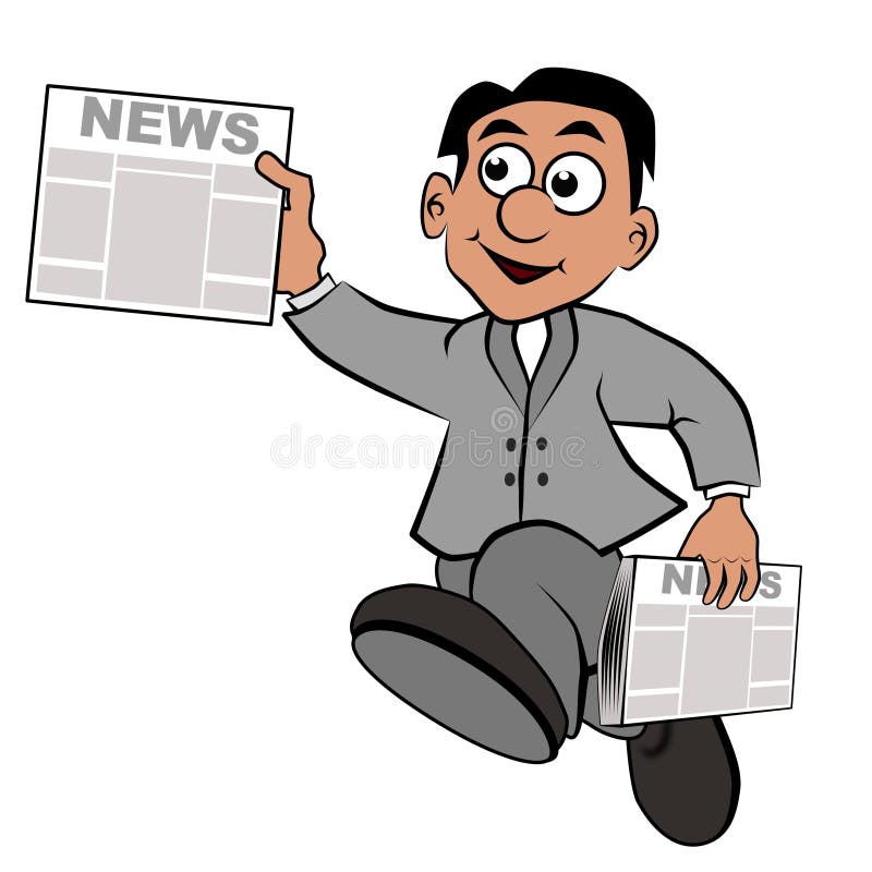 Paper boy stock illustration. Illustration of cartoon - 19486670