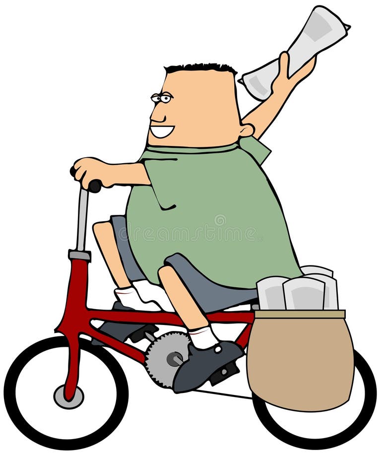 Cartoon Paper Boy Bike Stock Illustrations – 274 Cartoon Paper Boy Bike ...