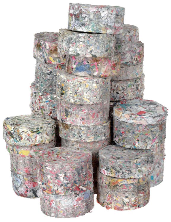 Paper Briquettes Isolated on White Background Stock Image - Image of ...