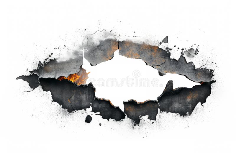 Paper with Burnt Edges, Creating a Frayed and Scorched Effect. Stock ...