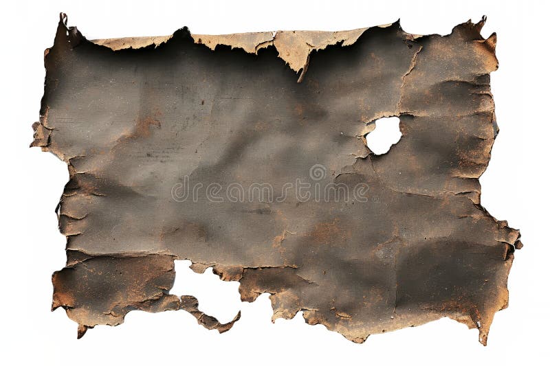 Paper with Burnt Edges, Creating a Frayed and Scorched Effect. Stock ...