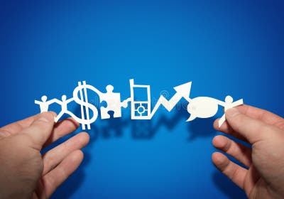 Paper Business Chain stock photo. Image of cutout, macro - 19206168