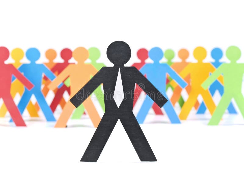 Paper businessman stock photo. Image of collective, multicolor - 9590488