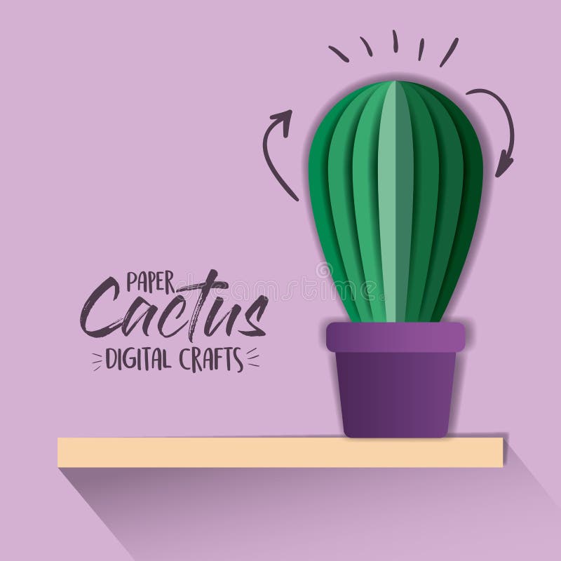 Cactus digital art stock illustration. Illustration of flower - 150306697