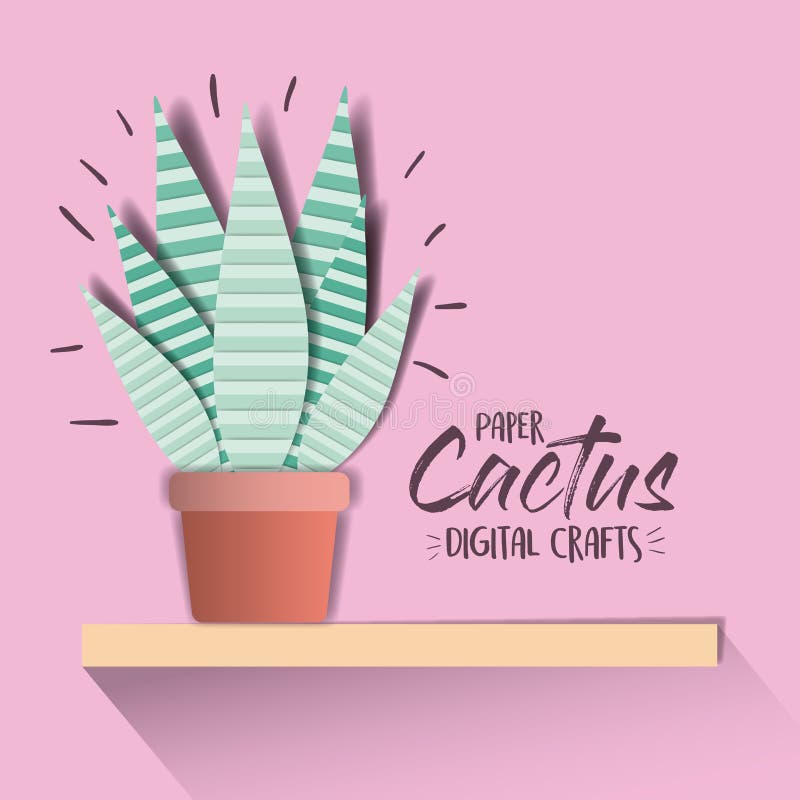 Cactus digital art stock illustration. Illustration of flower - 150306697