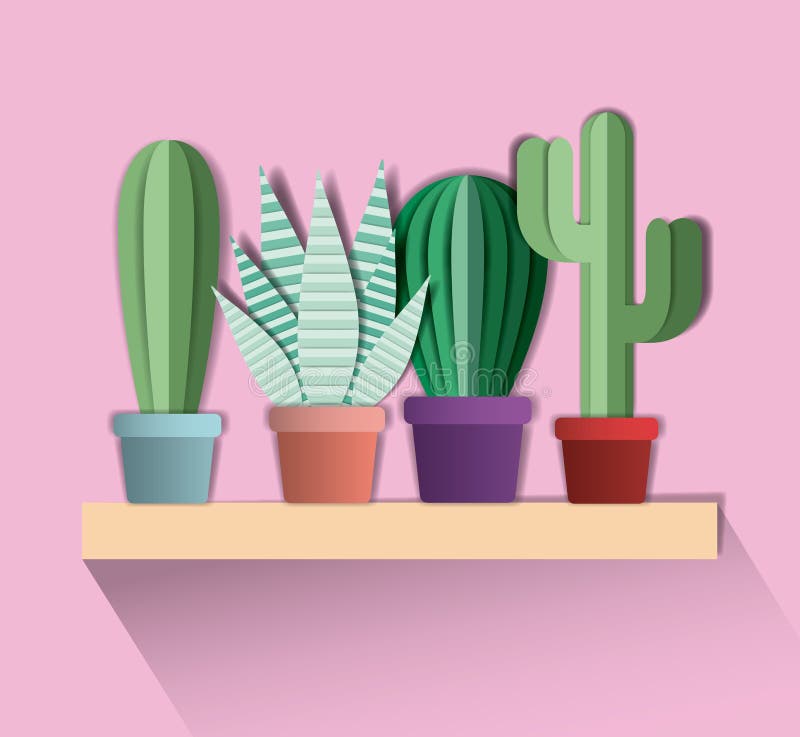Cactus digital art stock illustration. Illustration of flower - 150306697