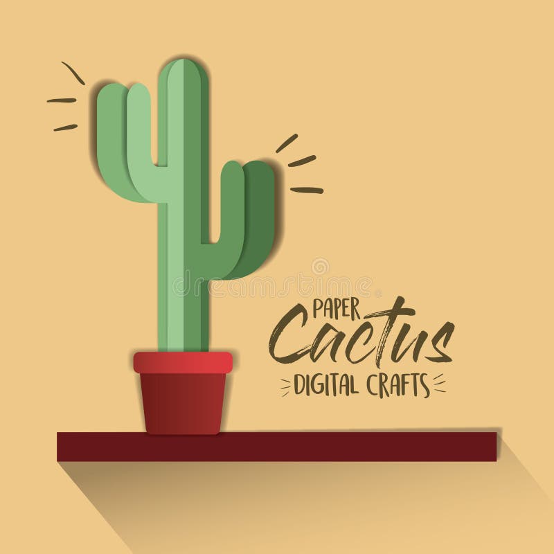 Cactus digital art stock illustration. Illustration of flower - 150306697