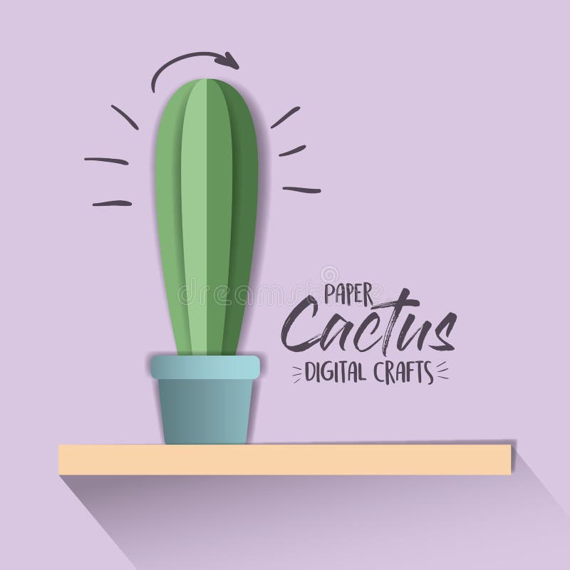 Cactus digital art stock illustration. Illustration of flower - 150306697