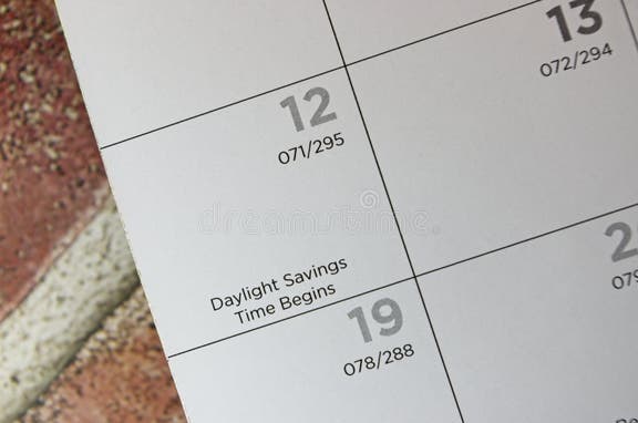 Paper Calendar with Beginning Date of Daylight Saving Time 2023 and ...