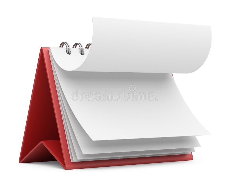 Paper calendar. 3D icon stock illustration. Illustration of office ...