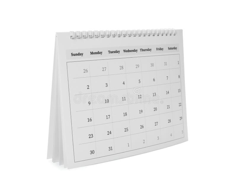 Paper Calendar Isolated. Planning Concept Stock Image - Image of ...