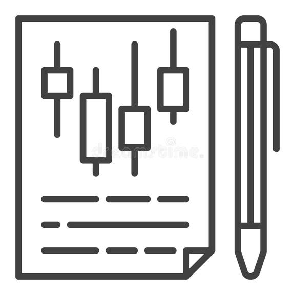 Paper with Candlestick Pattern Vector Electronic Trading Document ...