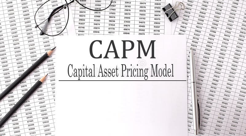 Paper with CAPM Capital Asset Pricing Model on a Chart, Business Stock ...
