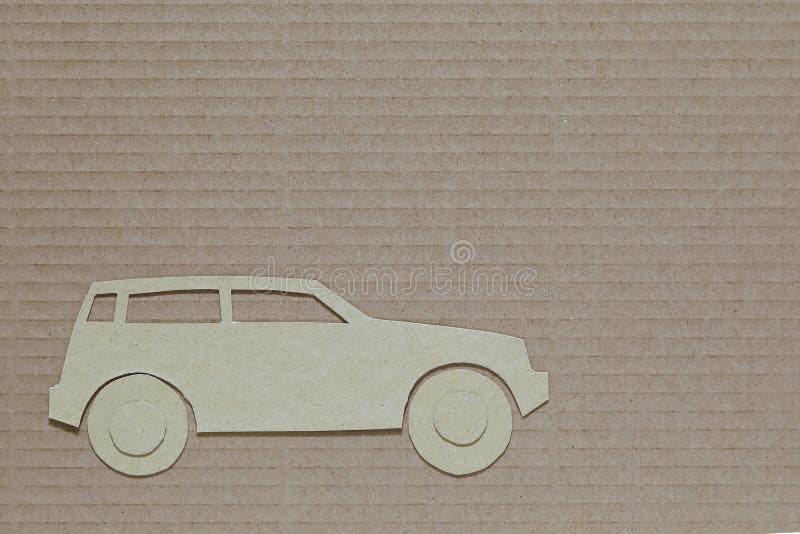 Paper car shape cut out stock image. Image of secondary - 172596865