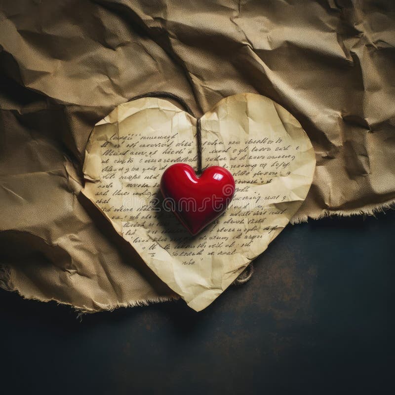 Paper Card with Heart stock photo. Image of saint, border - 303386186