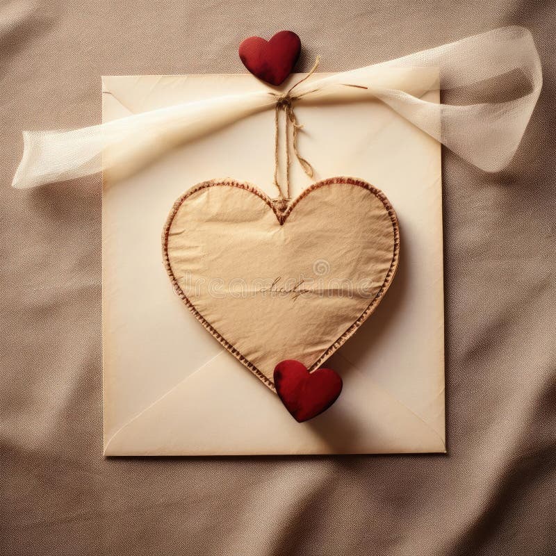 Paper Card with Heart stock photo. Image of border, banner - 303388560