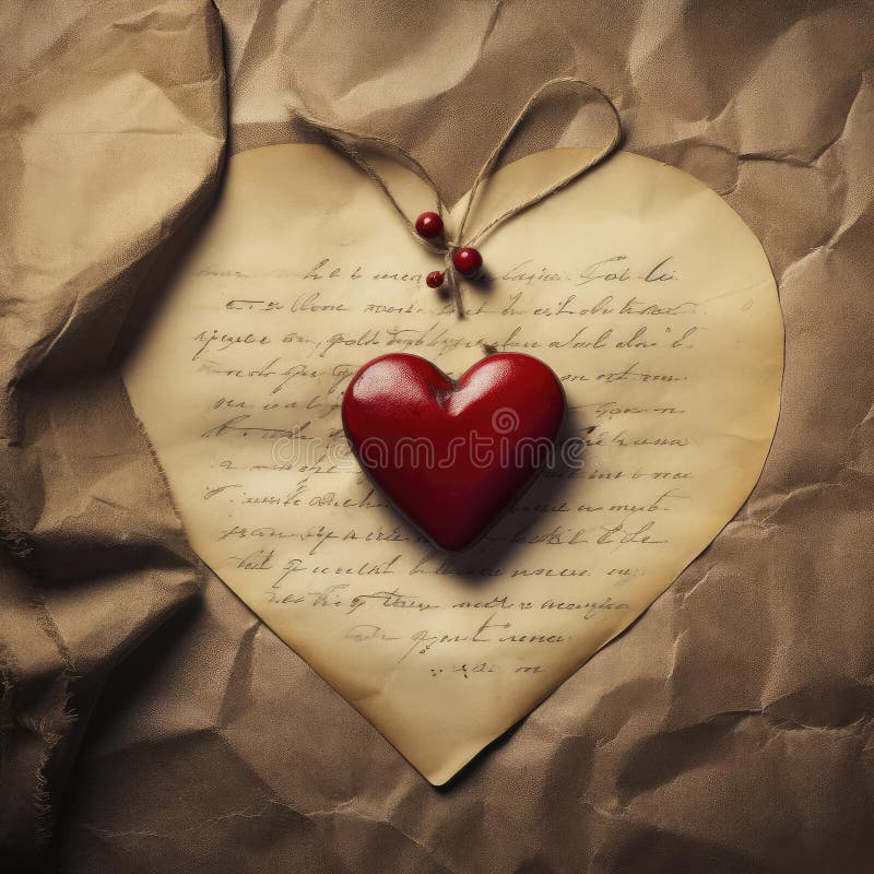 Paper Card with Heart stock image. Image of design, gift - 303394121