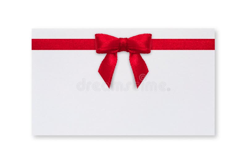 Paper Card & Red Bow stock image. Image of card - 156759331