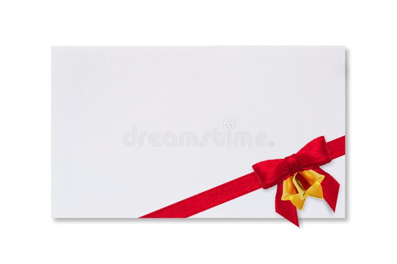 Paper Card & Red Bow stock photo. Image of card - 156762098
